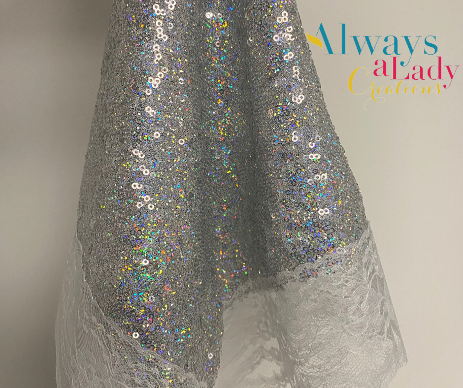 AB Silver Shimmer Hankie | Always A Lady Creations